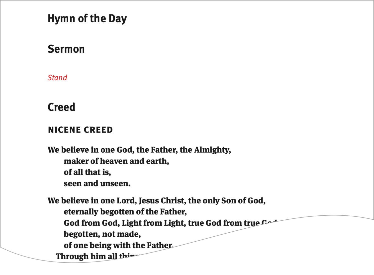 The Service – Christian Worship